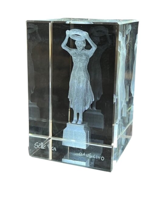 Bloc de cristal "Gëlle Fra" de Claus CITO 9cm - Museal Editions