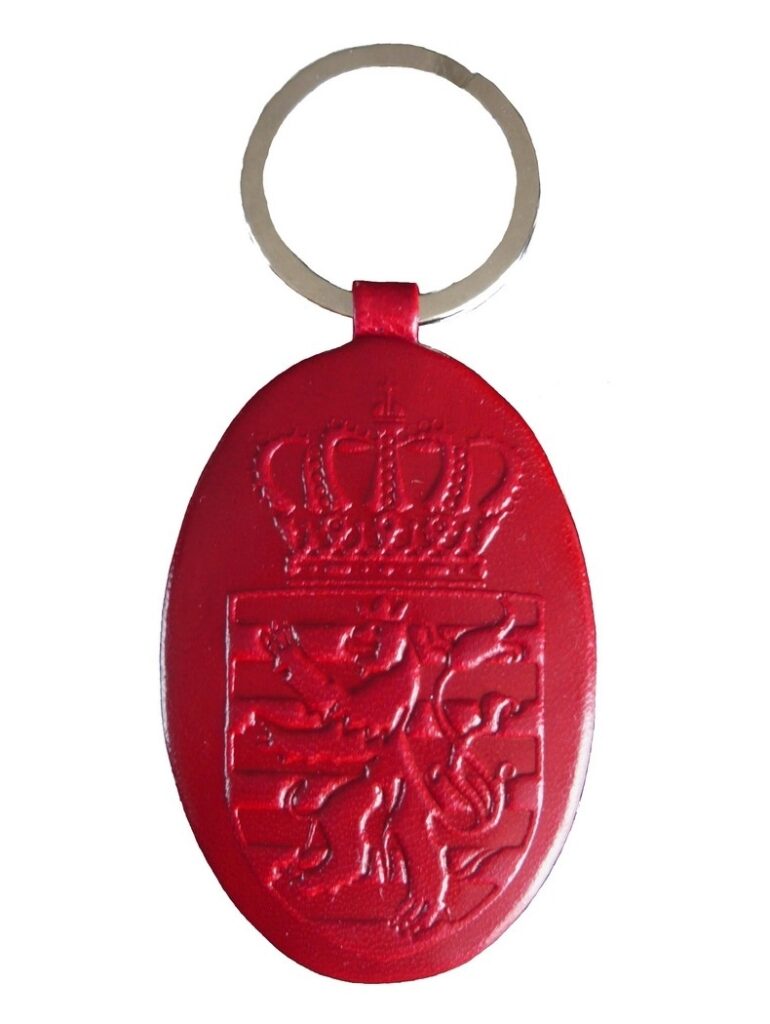 Embossed leather coat of arms key ring - Museal Editions