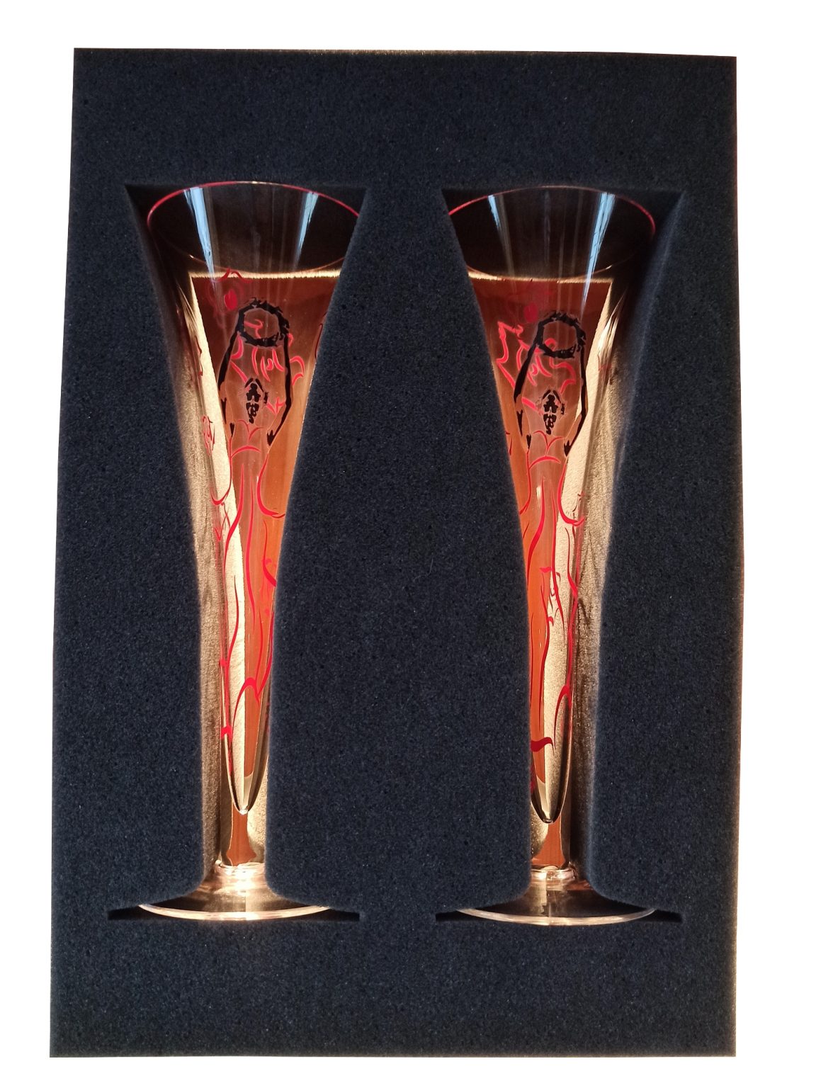 Champagne flute "Gëlle Fra", by Sophia Rein - Museal Editions